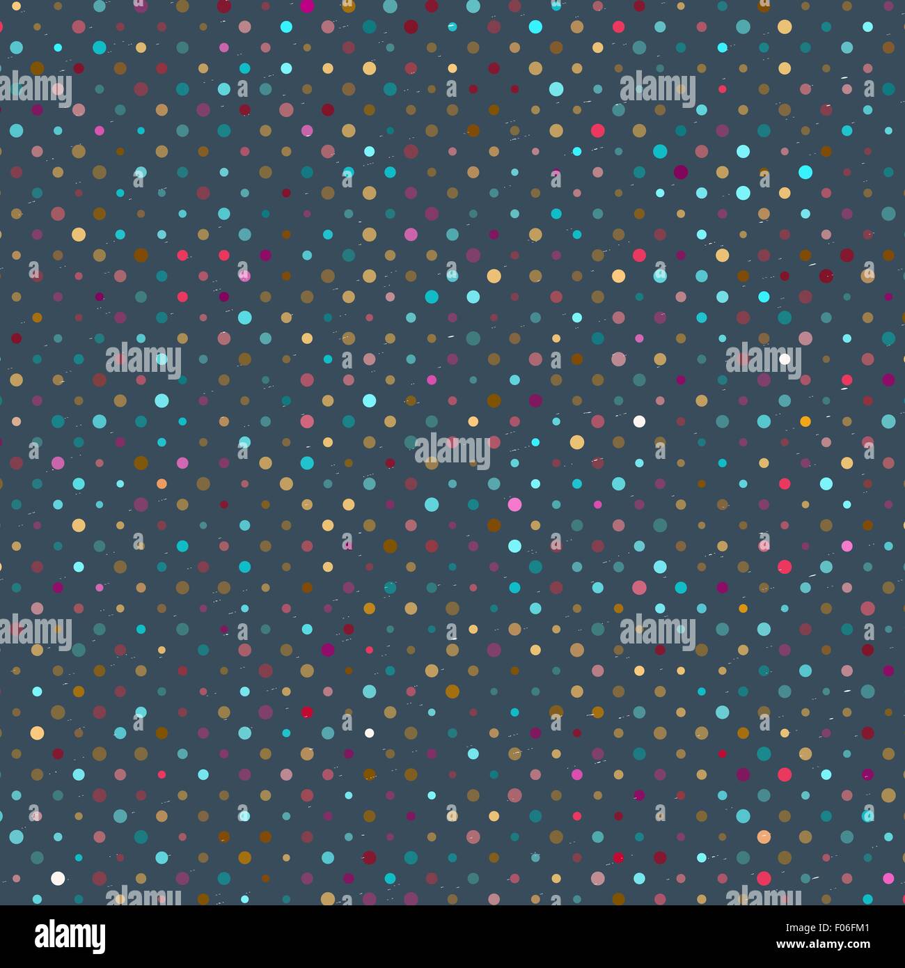 Polka Dot Old Scratch Pattern. Retro Styled Vector Background Stock ...