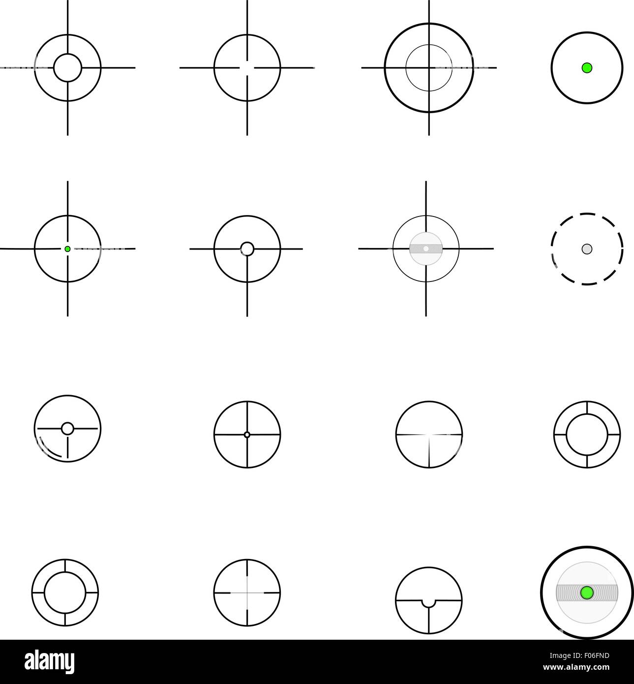 Crosshairs icons. Vector Stock Vector Image & Art - Alamy