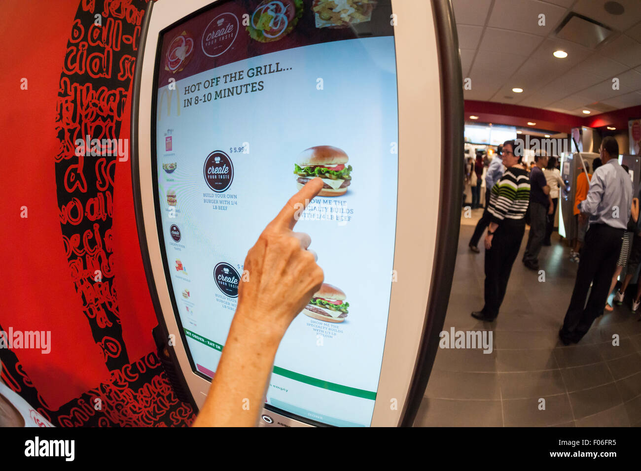 Digital Kiosk Ordering Interactive Touch Screen Kiosk Hi Res Stock