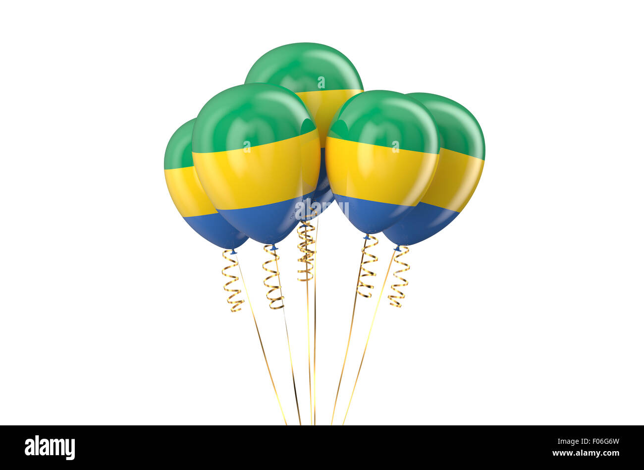 Gabonese Republic patriotic balloons, holyday concept Stock Photo - Alamy