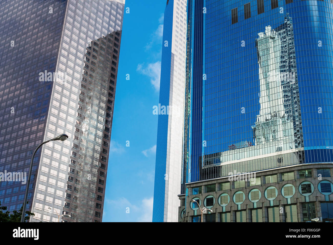 Fragment of business building skyscrapers in downtown Stock Photo - Alamy
