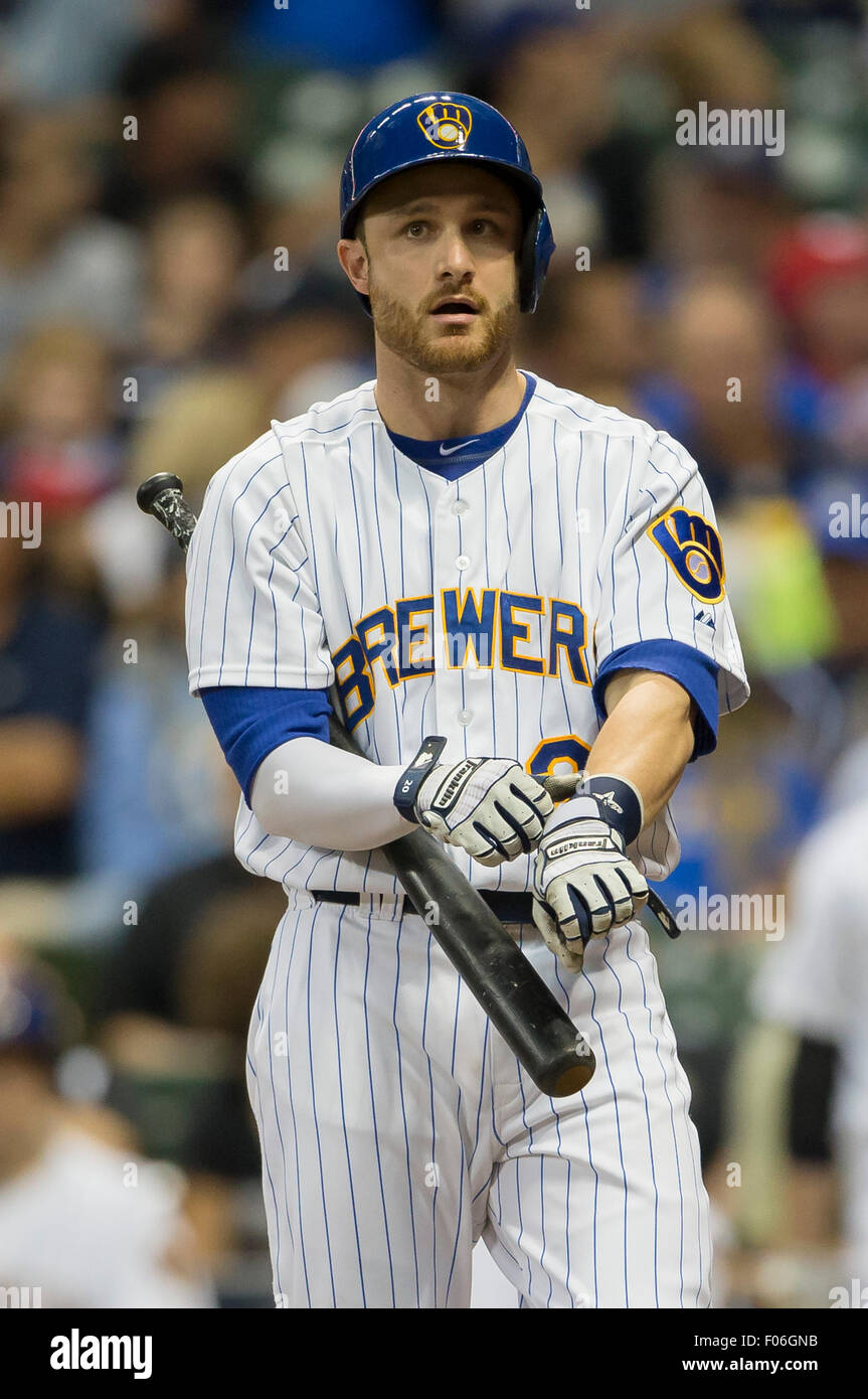 Milwaukee, WI, USA. 07th Aug, 2015. Milwaukee Brewers catcher Jonathan ...