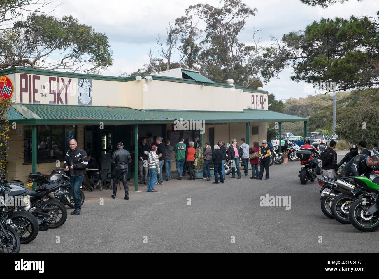 Pie in the Sky motorcycle club cafe on the old pacific highway, Cowan ...