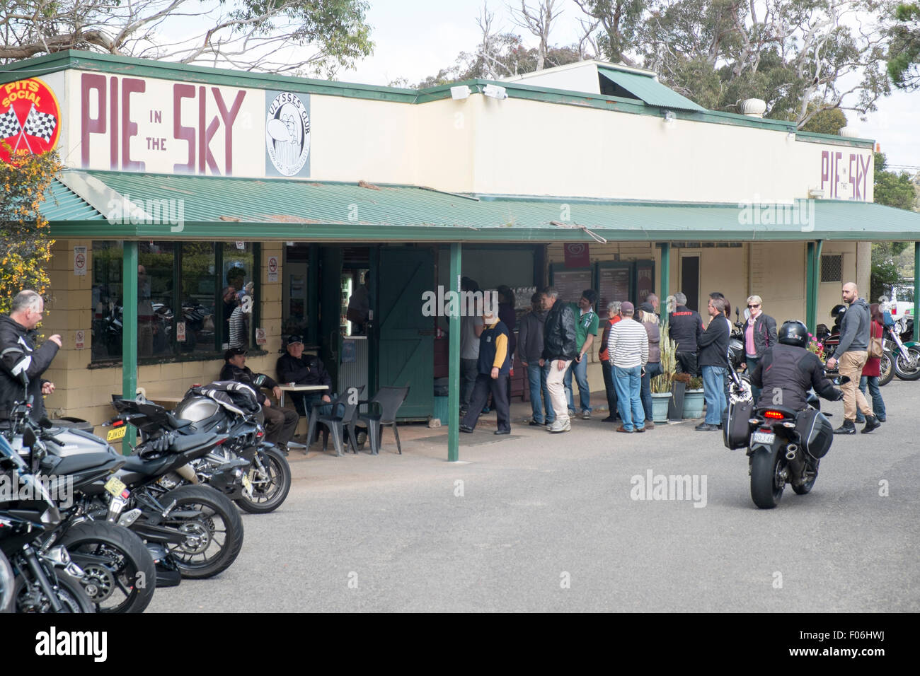 Pie in the Sky motorcycle club cafe on the old pacific highway, Cowan ...
