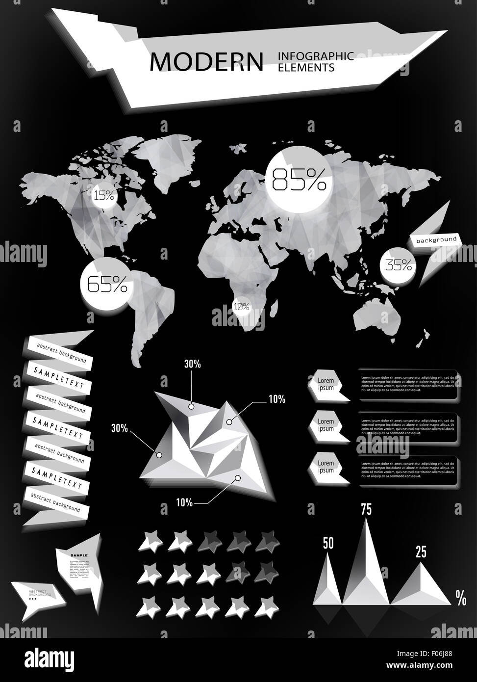 Modern elements of info graphics Stock Photo - Alamy