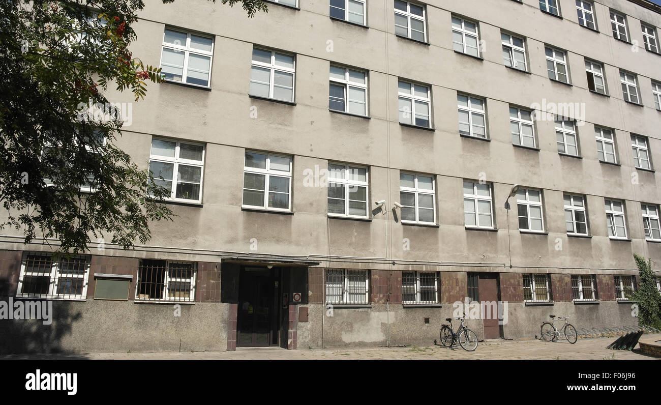 Sunny view east facade former Jewish Deportation SS Command Building, 5 ...
