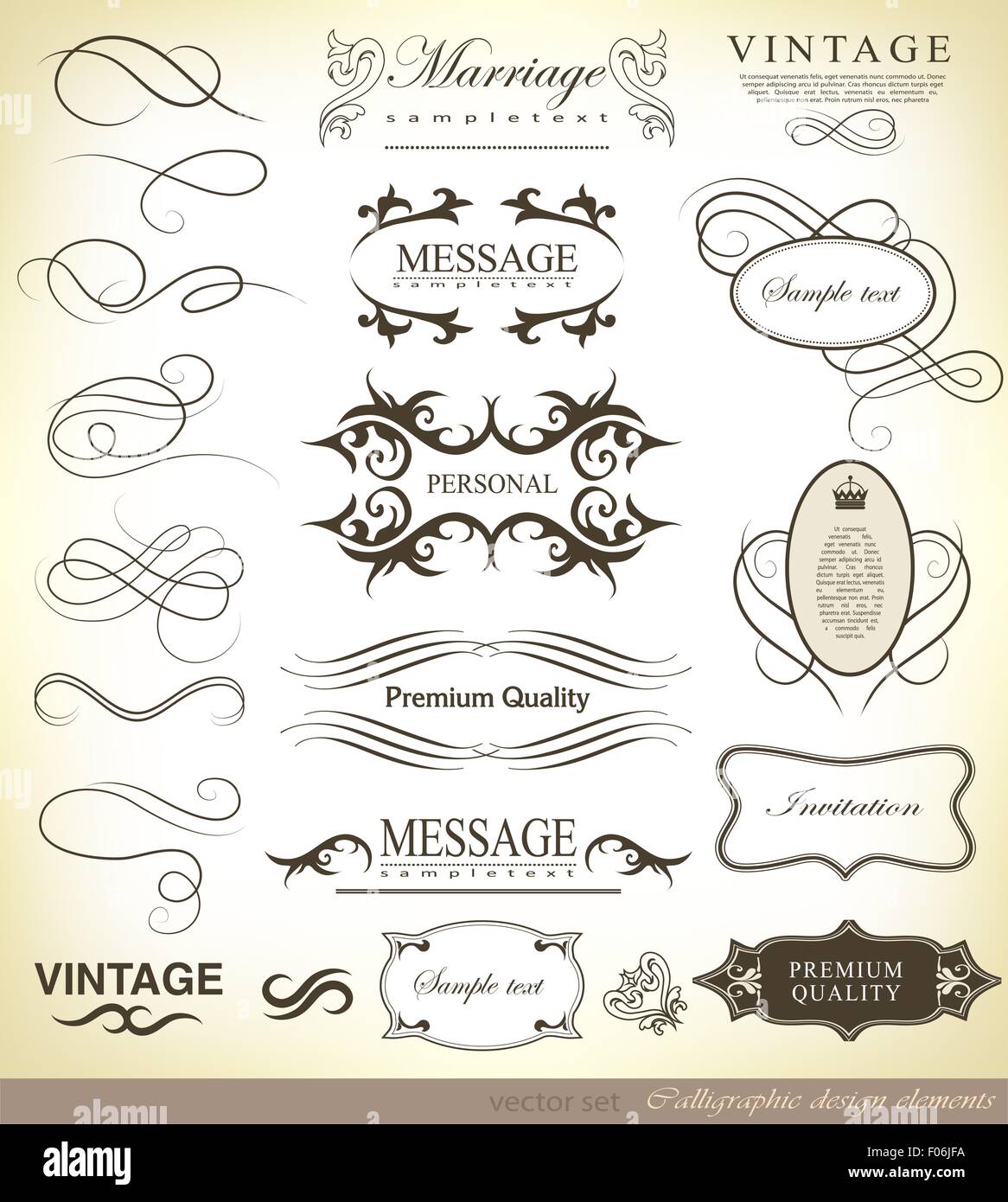 calligraphic design elements Stock Vector Image & Art - Alamy