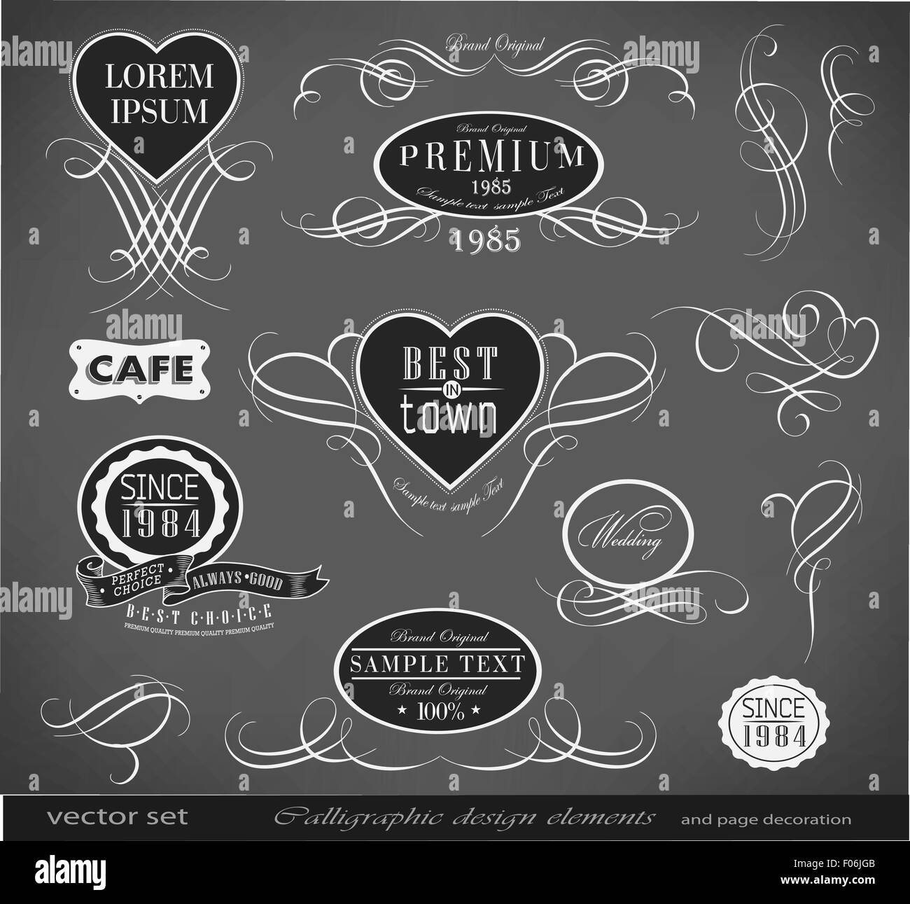 calligraphic design elements Stock Vector Image & Art - Alamy