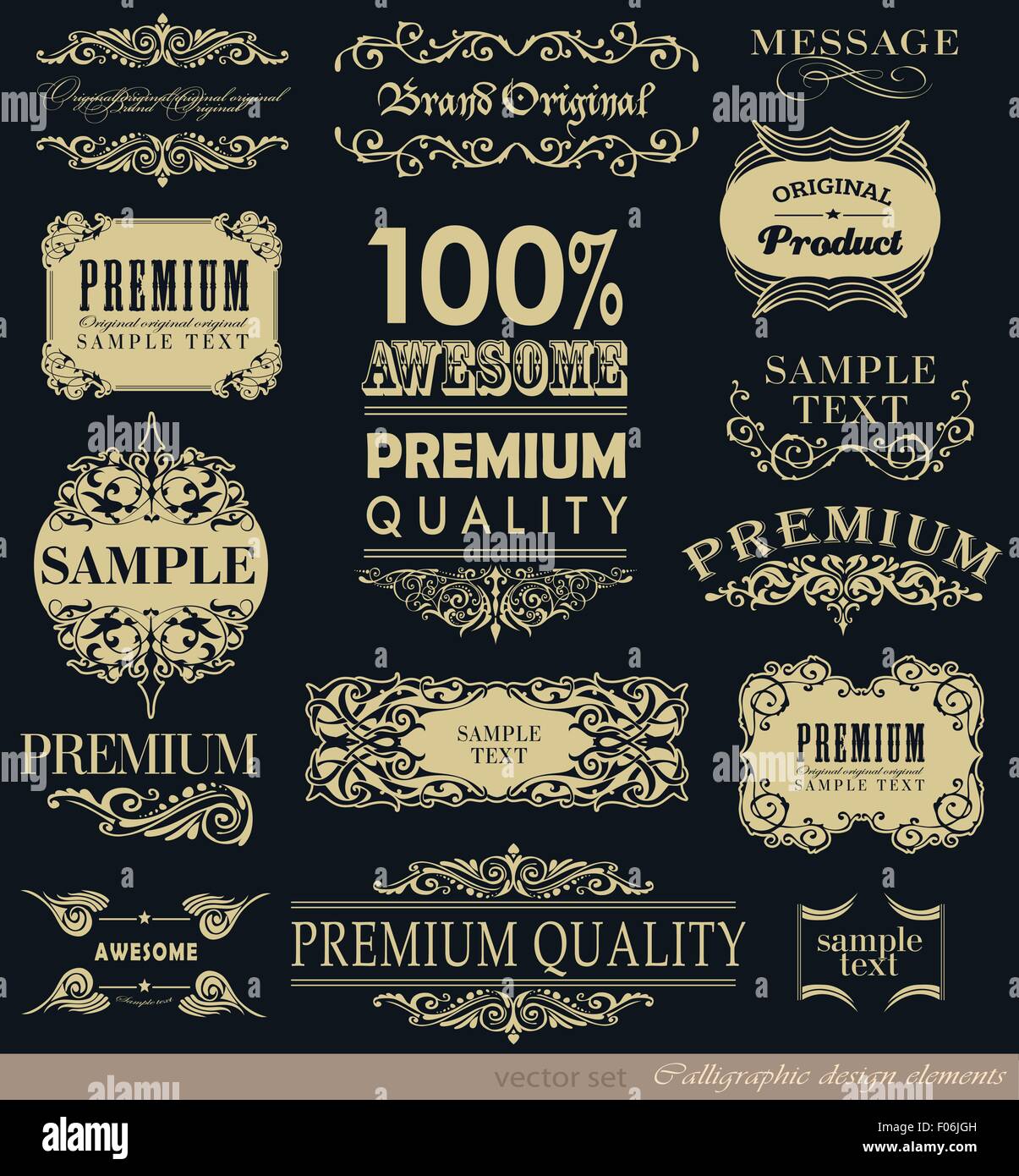 calligraphic design elements Stock Vector Image & Art - Alamy