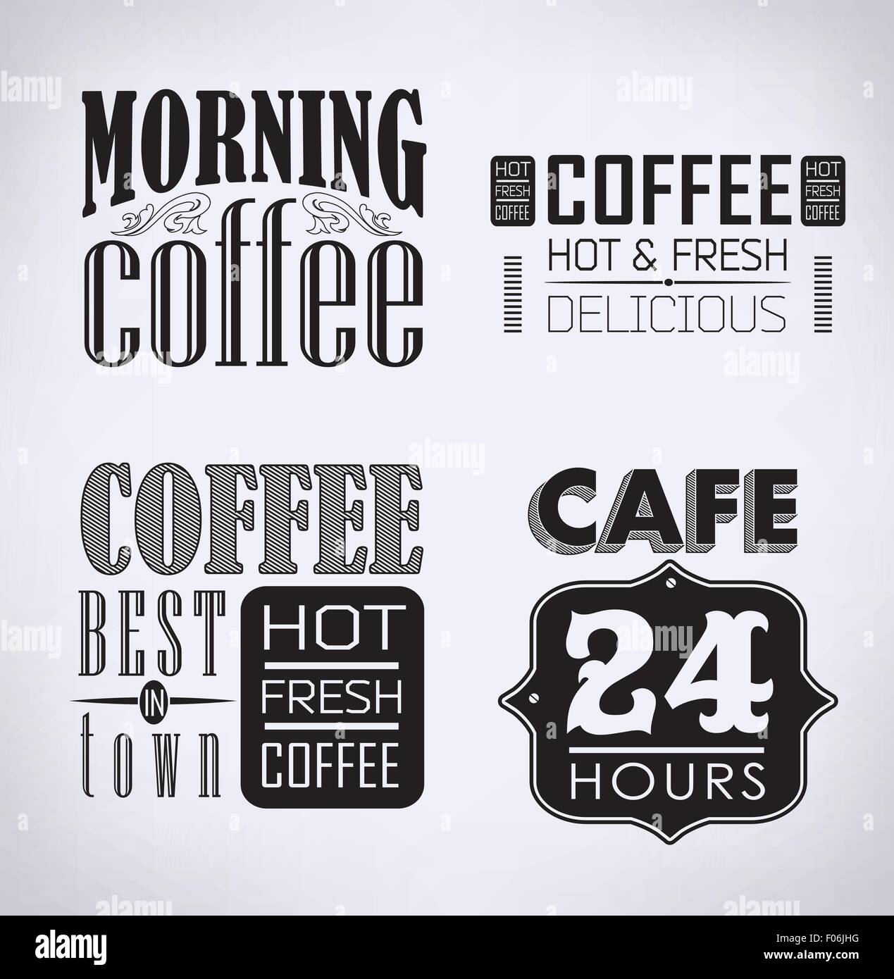 Set of coffee , cafe typographic elements Stock Vector Image & Art - Alamy