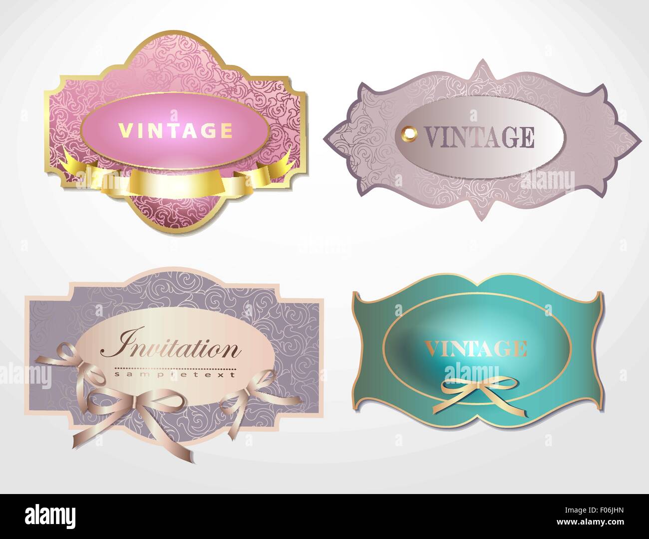 Set of retro labels. Vector illustration Stock Vector Image & Art - Alamy