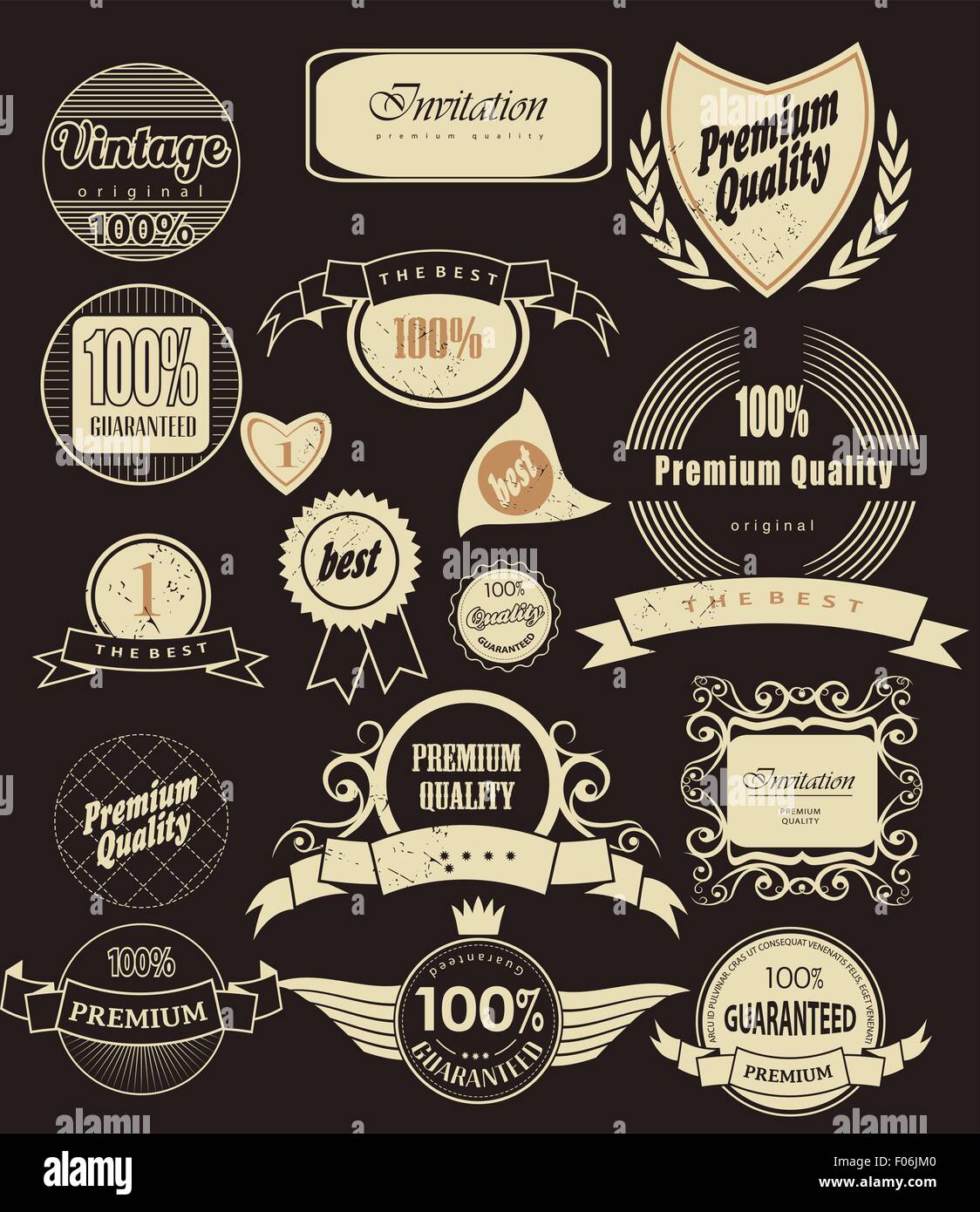 Set of retro labels. Vector illustration Stock Vector Image & Art - Alamy