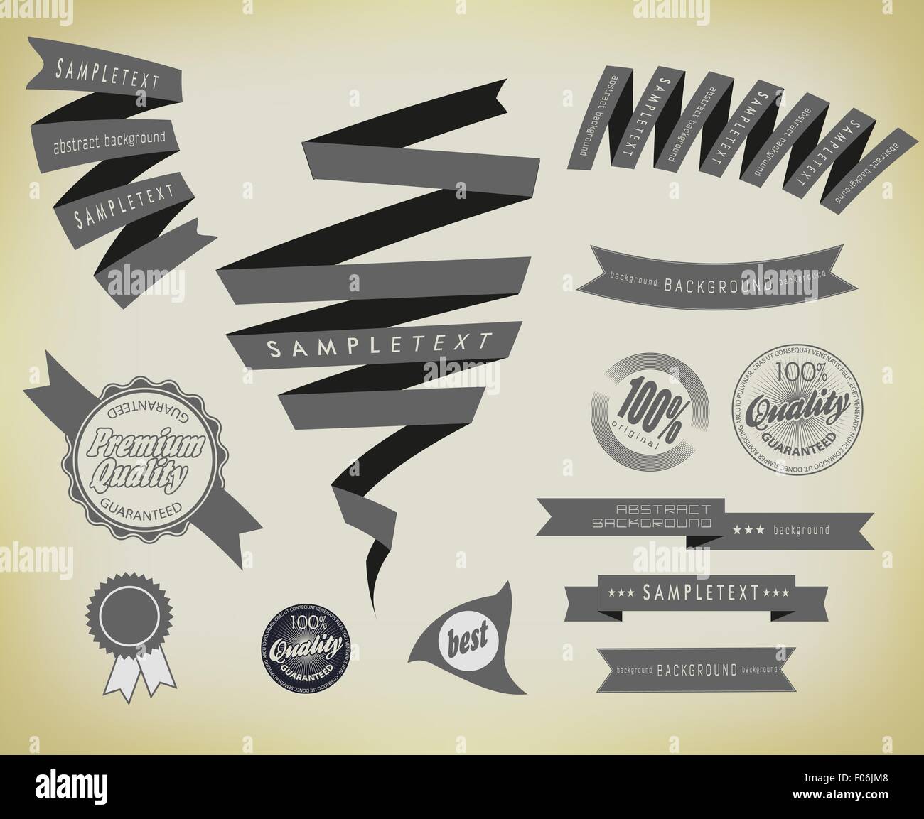 set ribbons and label Stock Vector Image & Art - Alamy