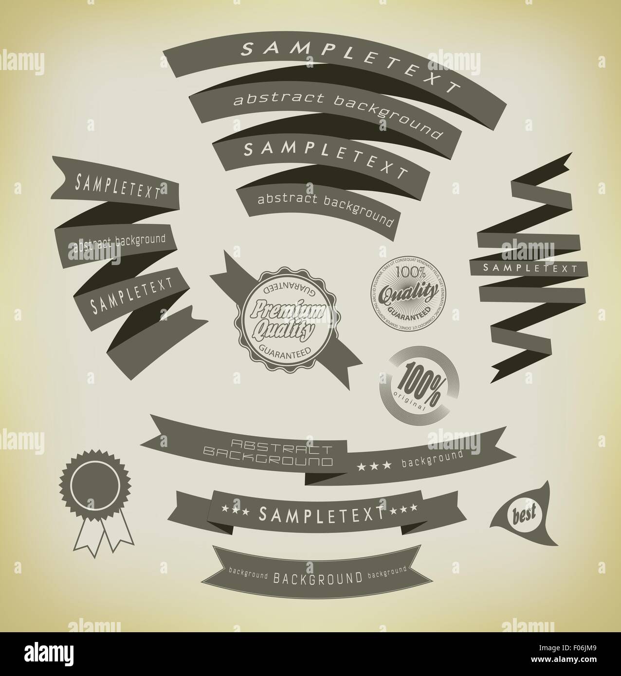 set ribbons and label Stock Vector Image & Art - Alamy