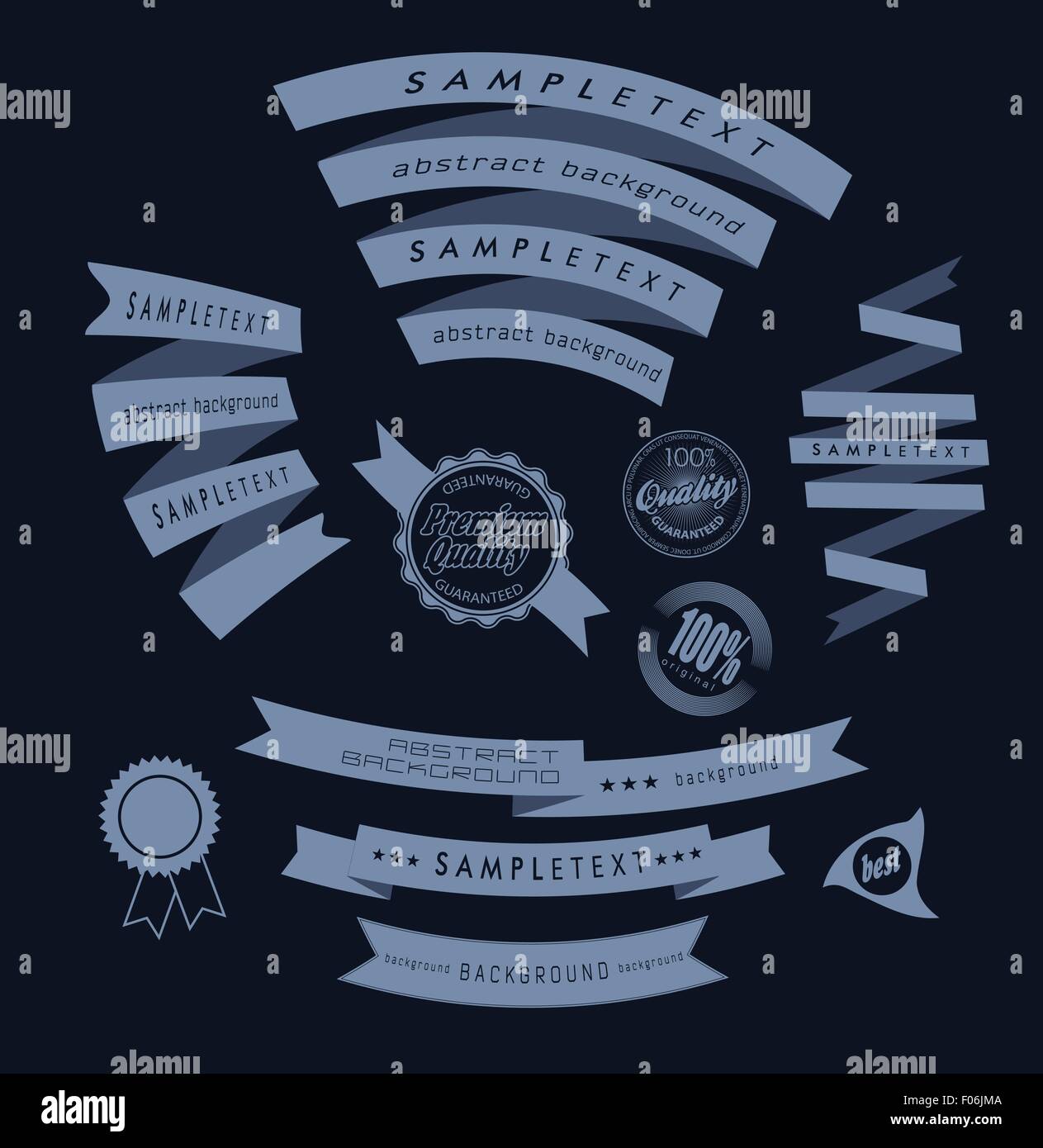 set ribbons and label Stock Vector Image & Art - Alamy