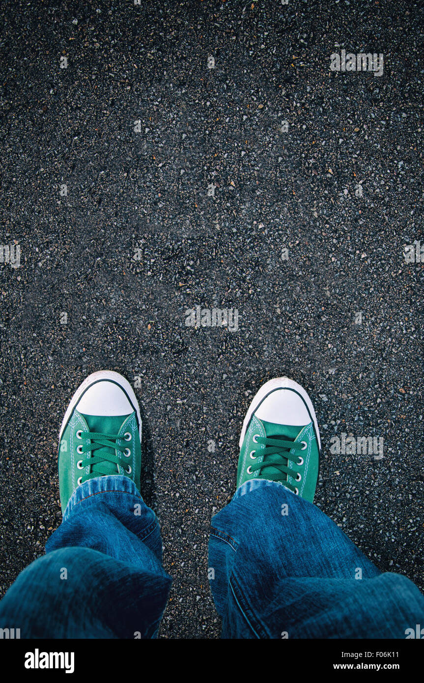Shoes from above hi-res stock photography and images - Alamy