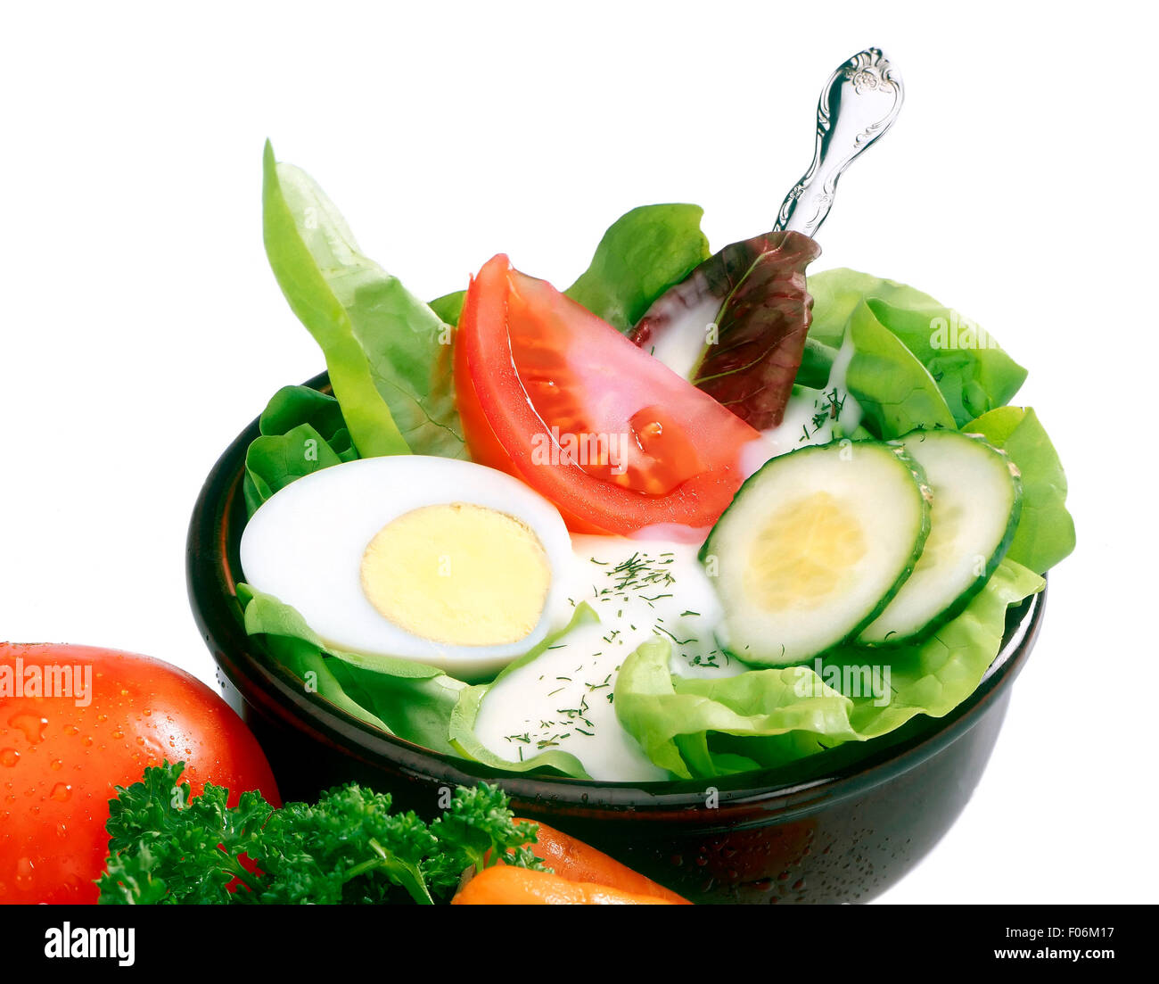 Bowl of mixed salad isolated hi-res stock photography and images - Alamy