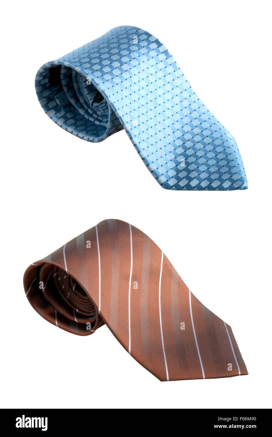 Two ties isolated on white background Stock Photo - Alamy