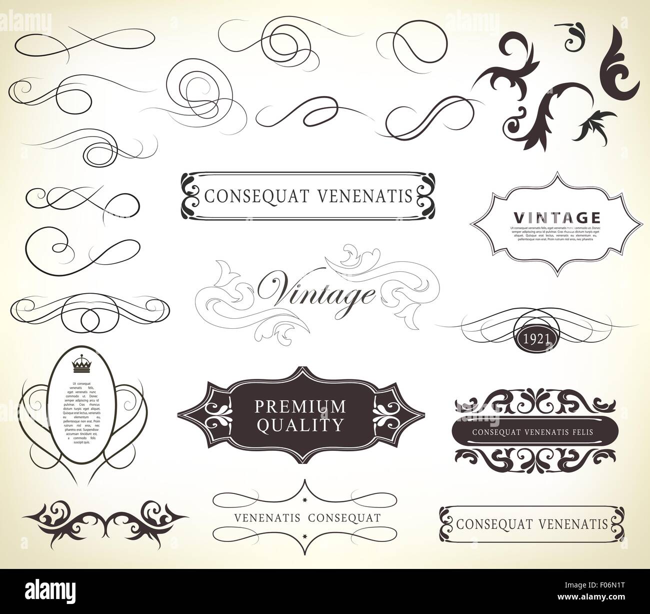 calligraphic design elements Stock Vector Image & Art - Alamy