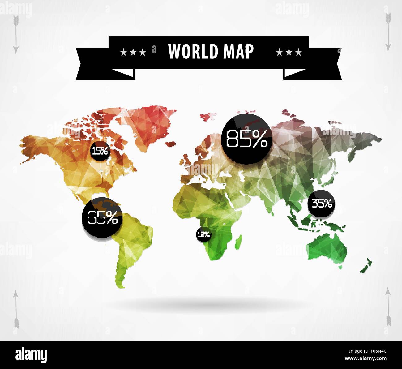 World map infographic template Stock Vector Image & Art - Alamy