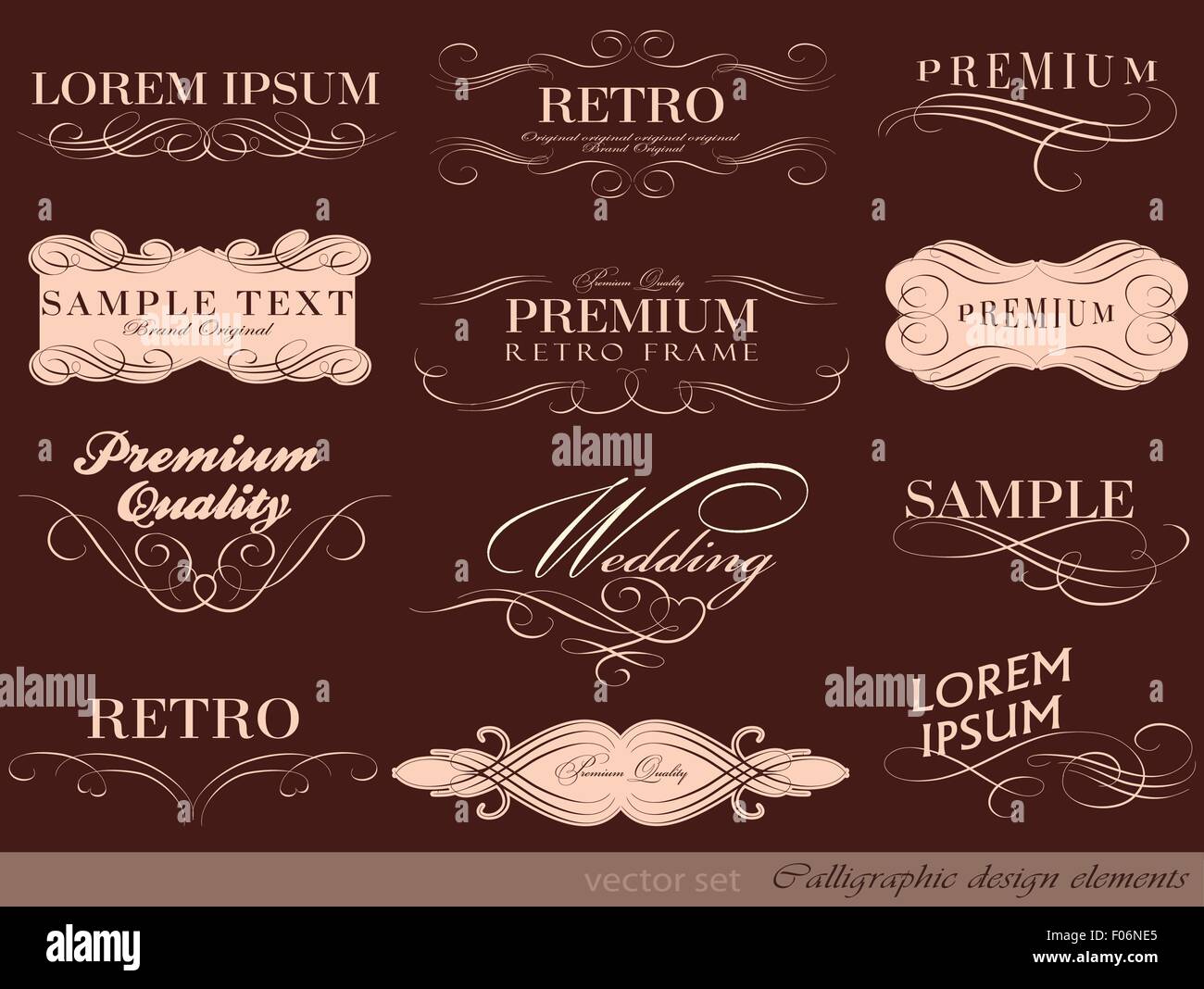 calligraphic design elements Stock Vector Image & Art - Alamy