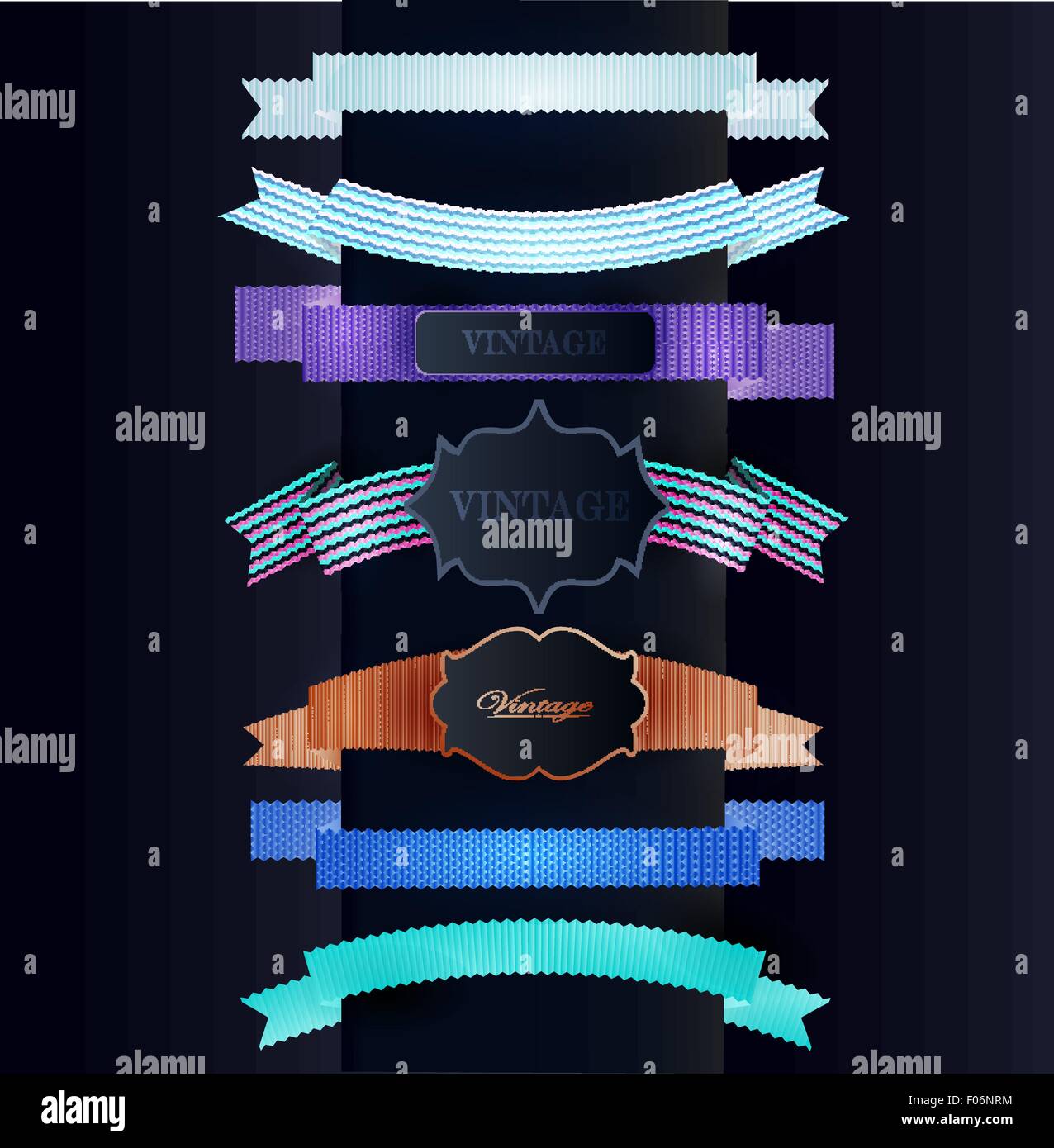 Set of retro ribbon Stock Vector Image & Art - Alamy