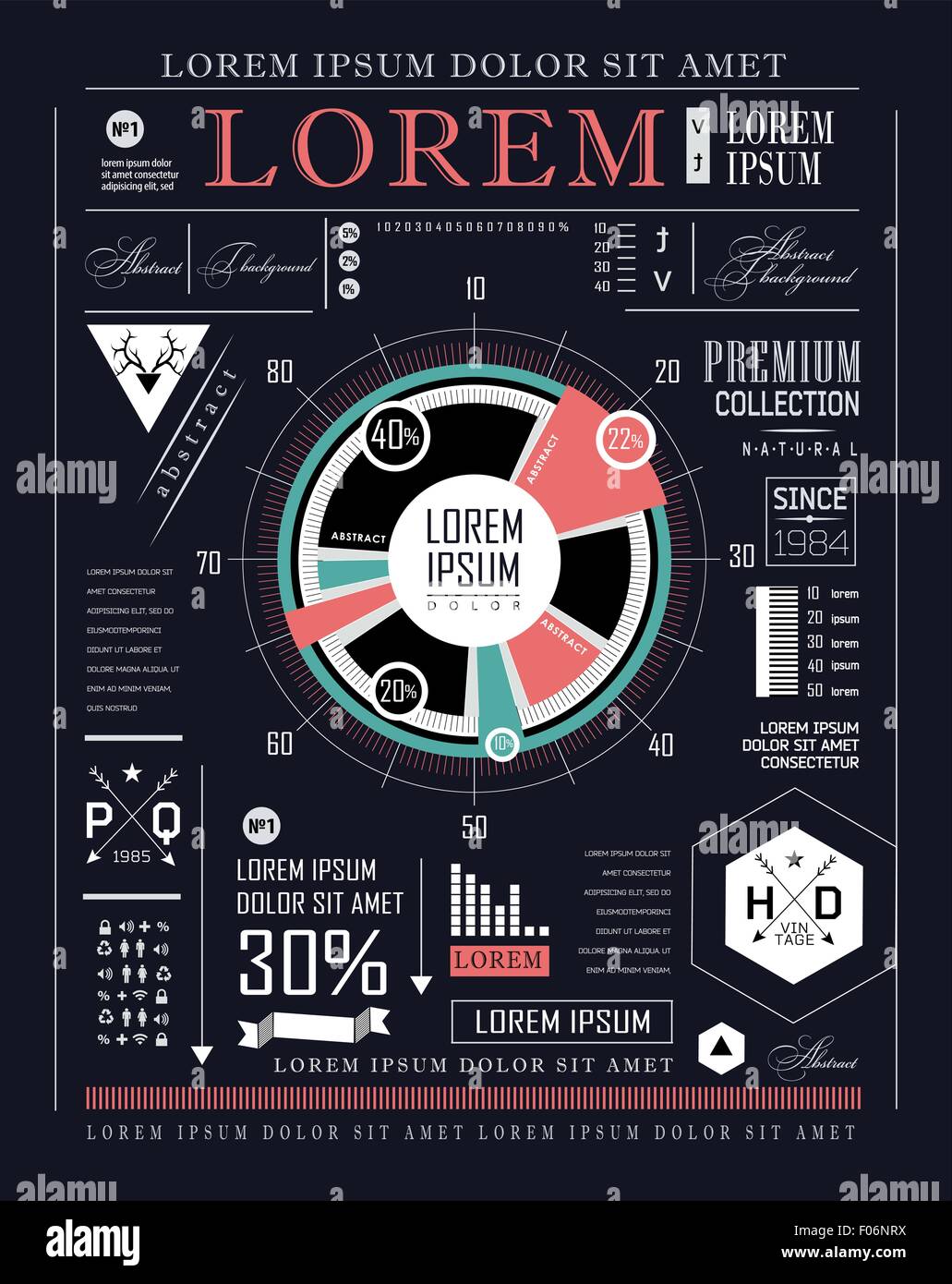 Retro infographic. Information graphics Stock Vector Image & Art - Alamy