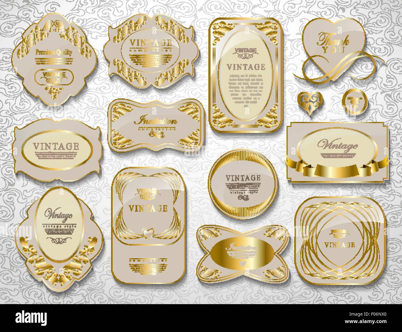 gold card set Stock Vector Image & Art - Alamy