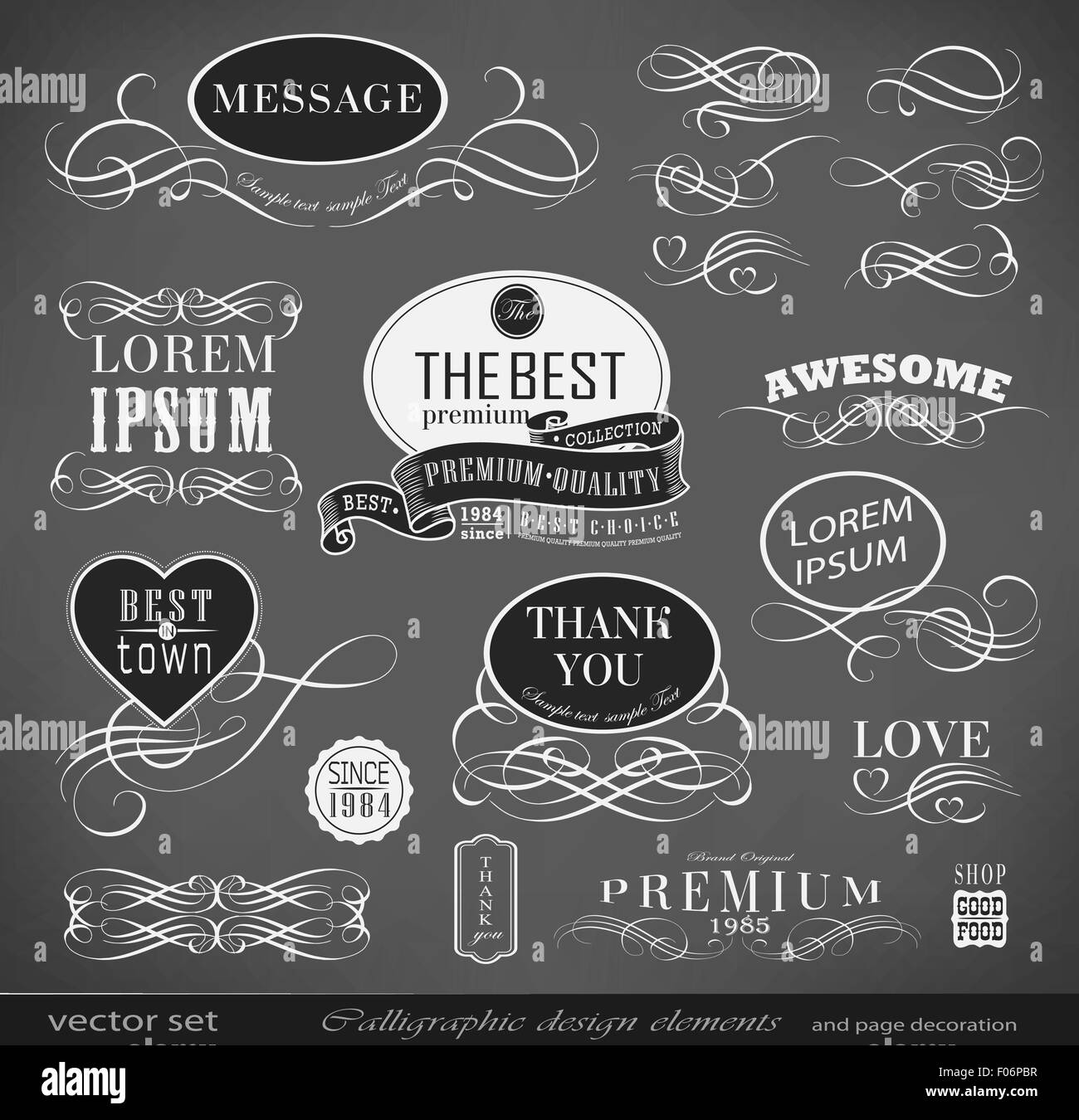 calligraphic design elements Stock Vector Image & Art - Alamy