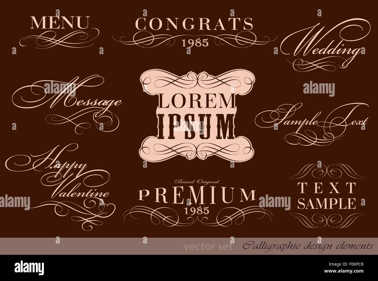 calligraphic design elements Stock Vector Image & Art - Alamy