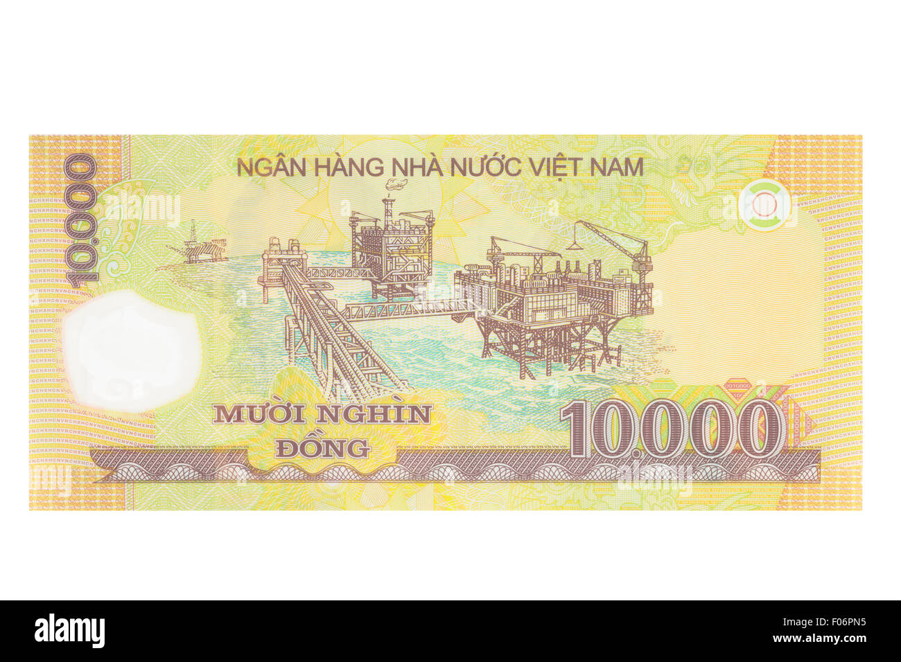 Ten thousand vietnamese Dong banknote on a white background Stock Photo ...