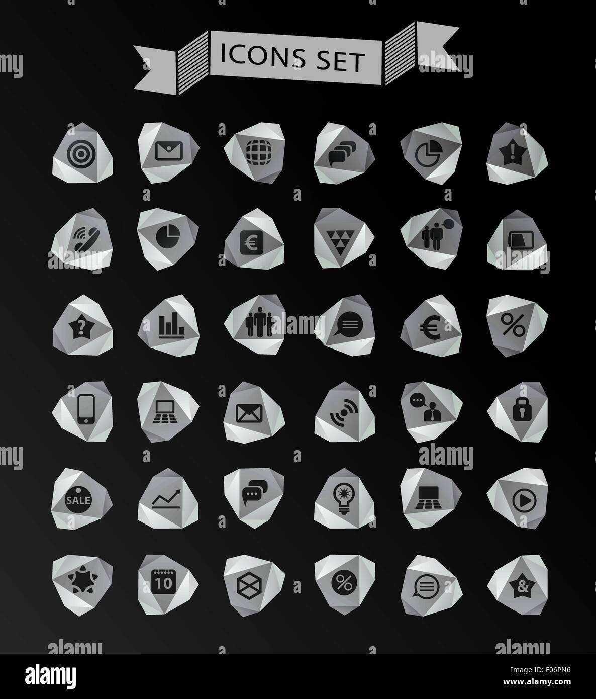 Set of web plat icons on blur Stock Vector Image & Art - Alamy