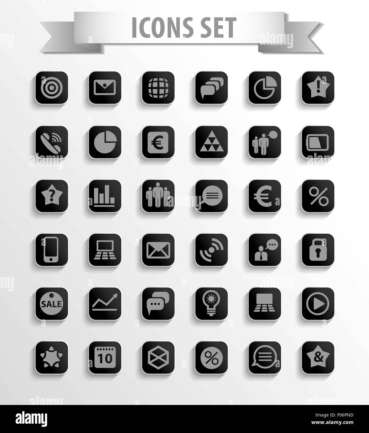 Set of web plat icons on blur Stock Vector Image & Art - Alamy