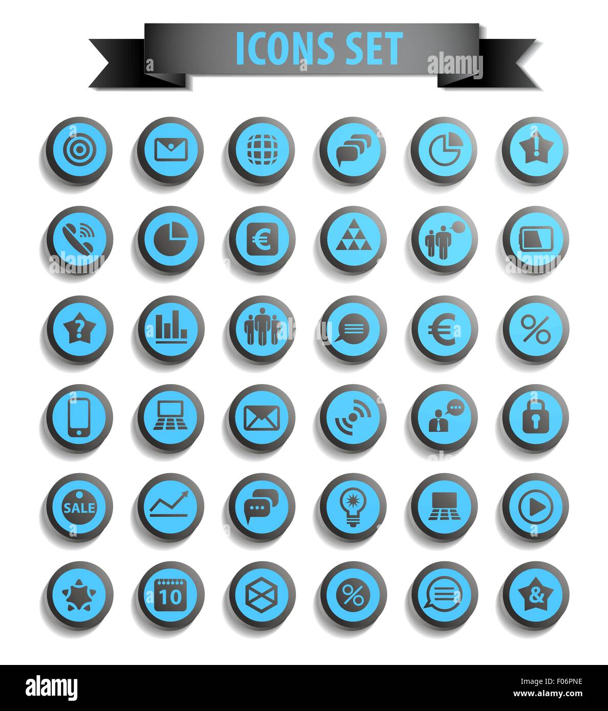 Set of web plat icons on blur Stock Vector Image & Art - Alamy