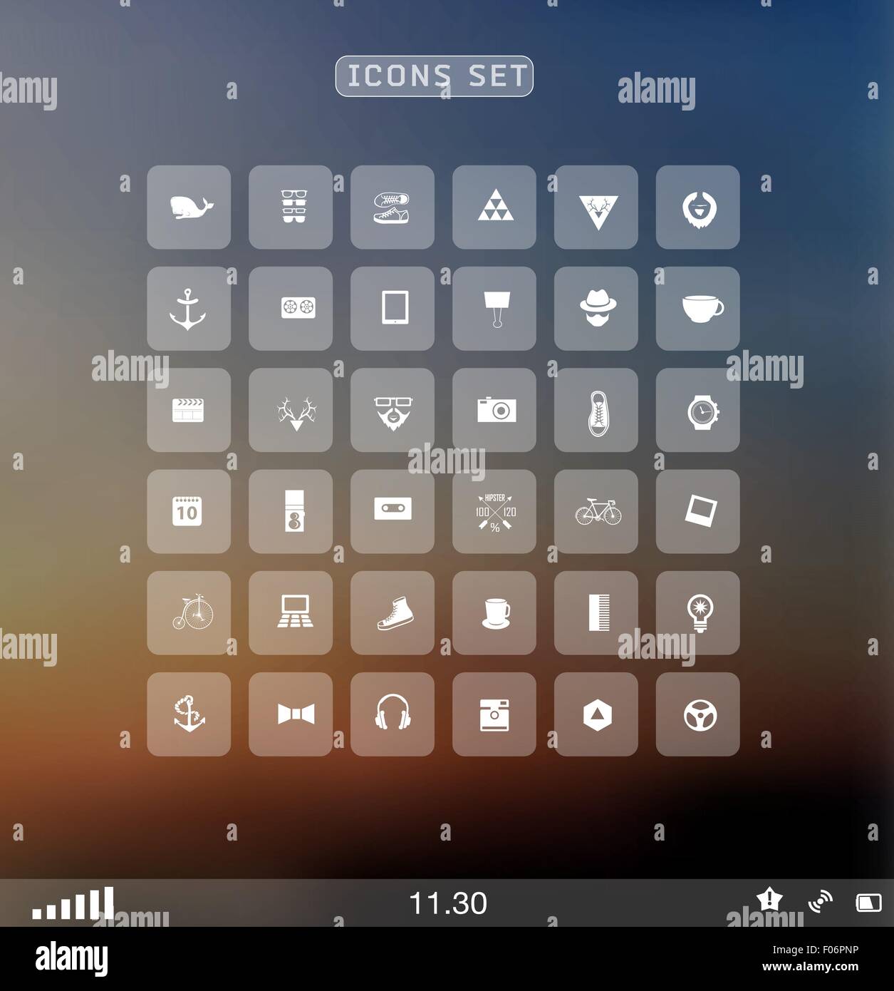 Plat set Stock Vector Images - Alamy