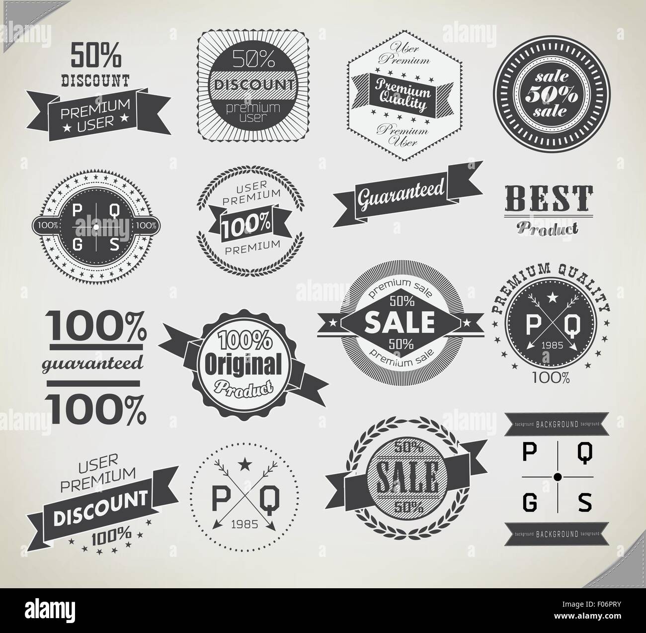 Classic ribbon frame retro Stock Vector Images - Alamy