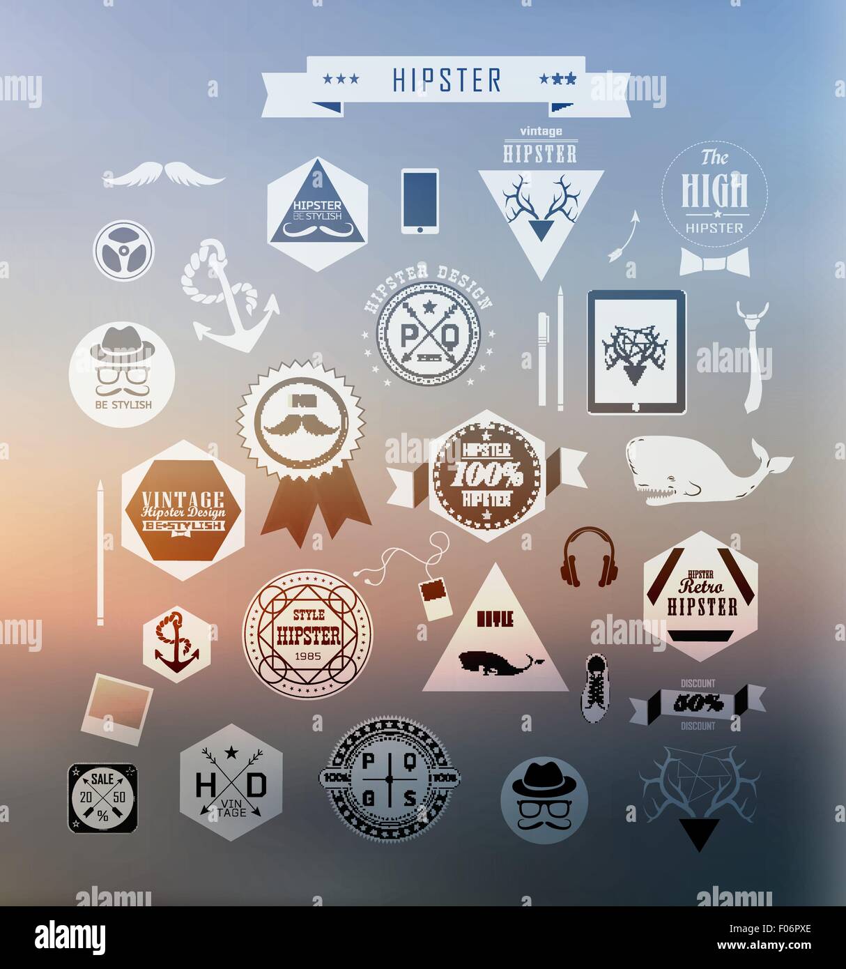 Hipster style elements Stock Vector Image & Art - Alamy
