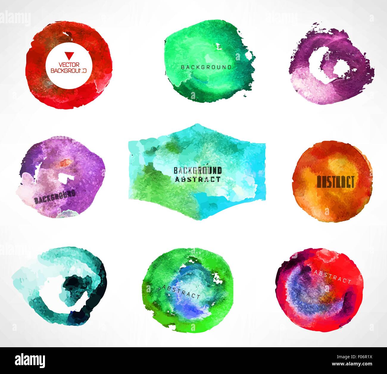 Set of watercolor background Stock Vector Image & Art - Alamy