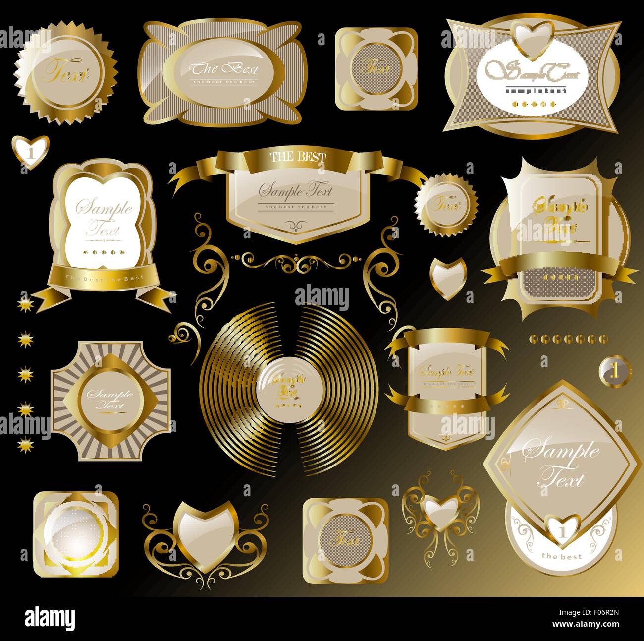 gold card set Stock Vector Image & Art - Alamy