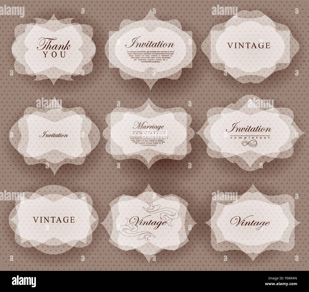 invitation card in retro style Stock Vector Image & Art - Alamy