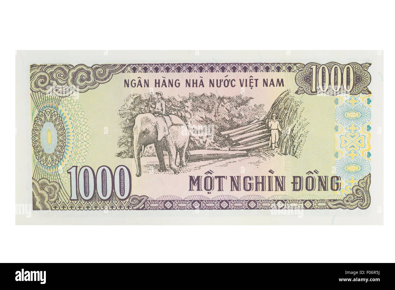 One thousand vietnamese Dong banknote on a white background Stock Photo ...