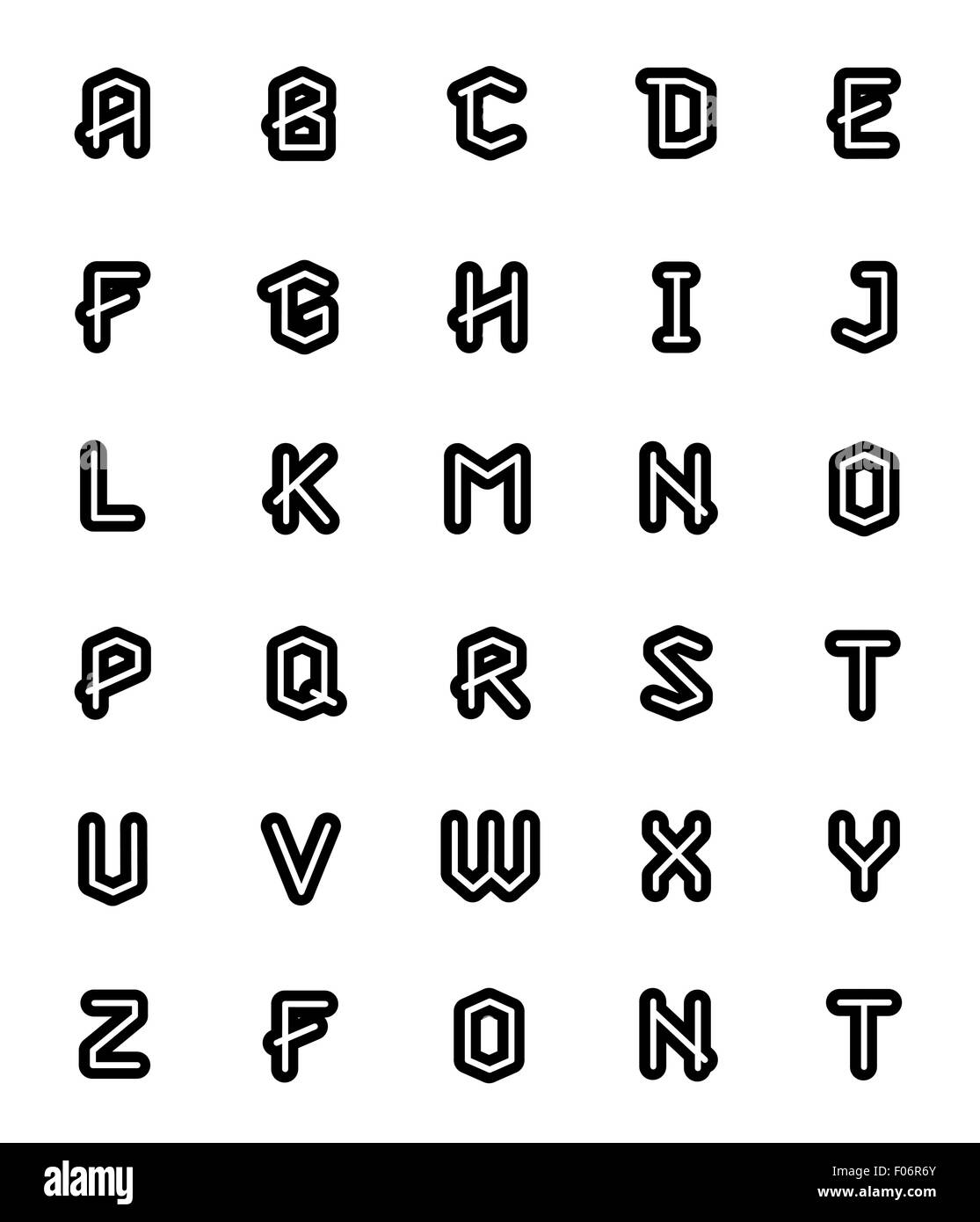 Alphabet structure Black and White Stock Photos & Images - Alamy