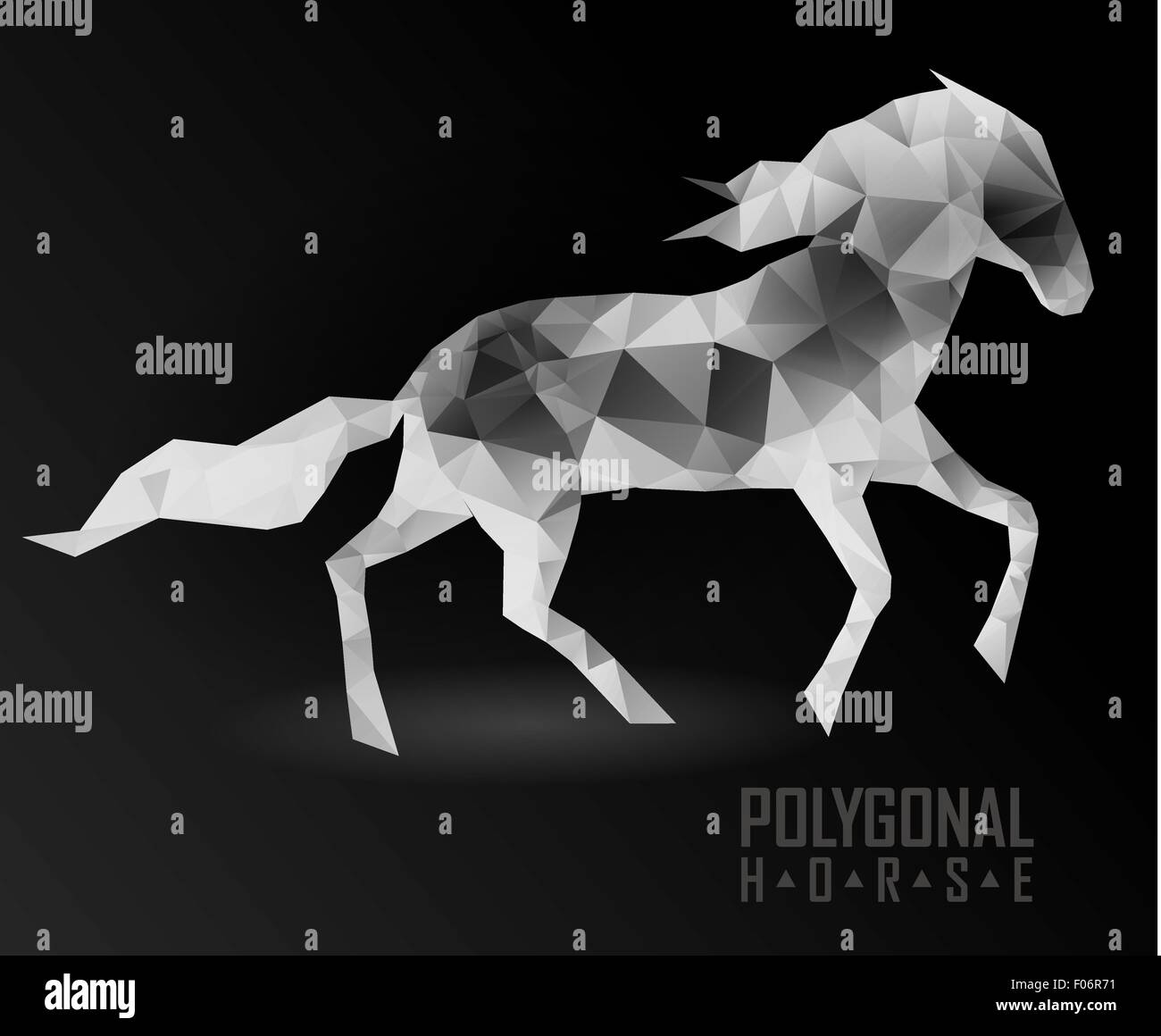 Polygonal horse hi-res stock photography and images - Alamy