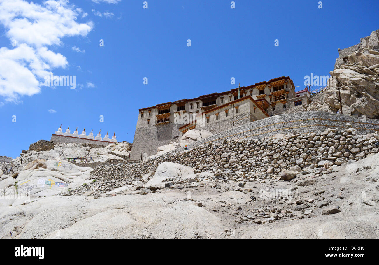 Buddhist Shey Monastery Palace in Ladakh India on the top of Rocky ...