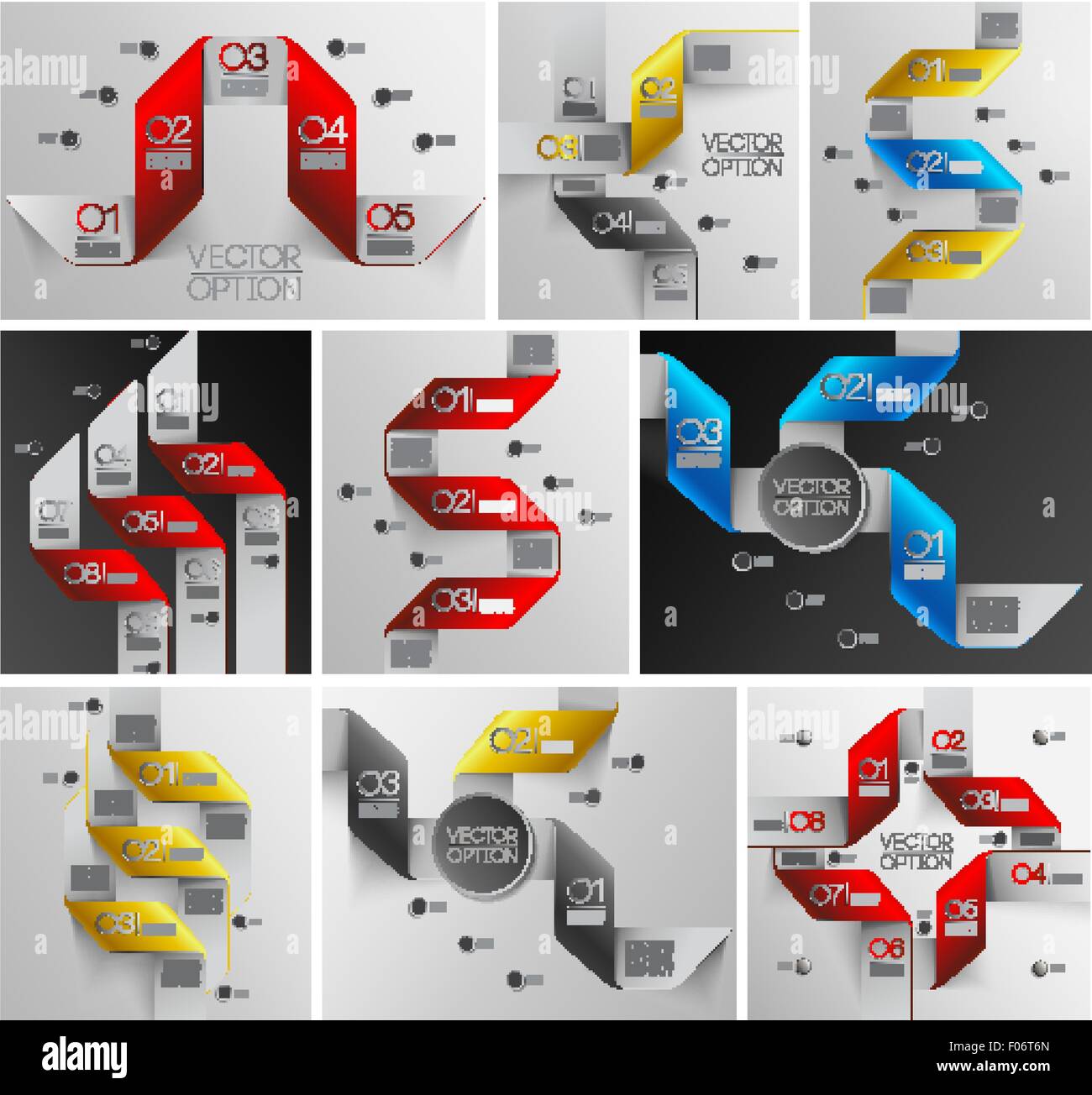 arrows lines infographics set Stock Vector Image & Art - Alamy