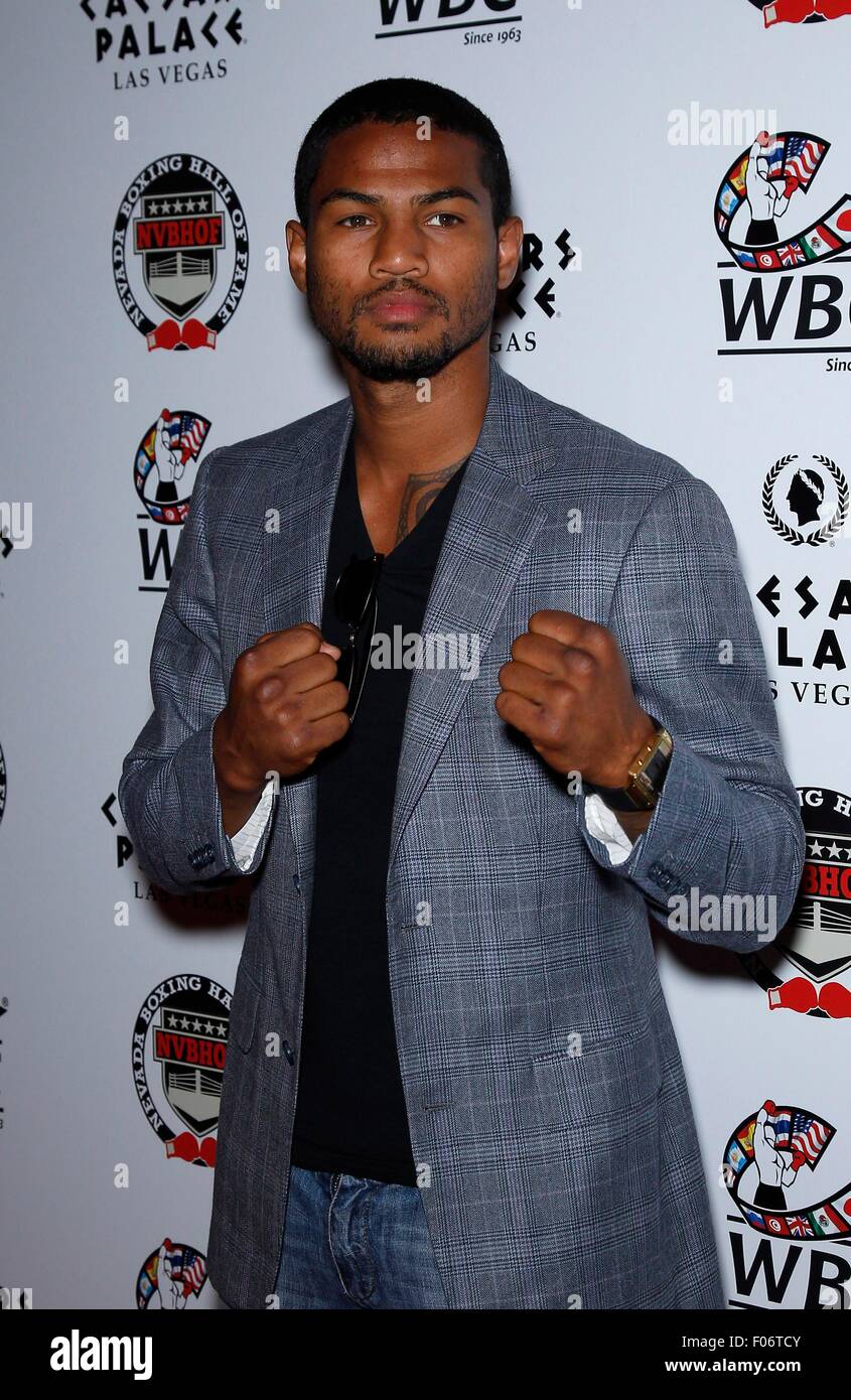 Las Vegas, NV, USA. 8th Aug, 2015. Shane Mosley Jr at the induction ...
