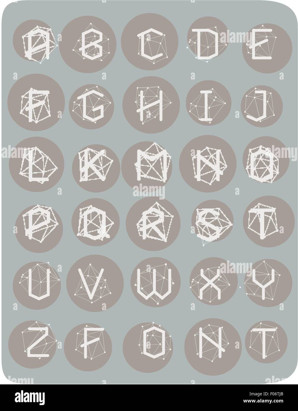 Polygonal geometric font Stock Vector Image & Art - Alamy