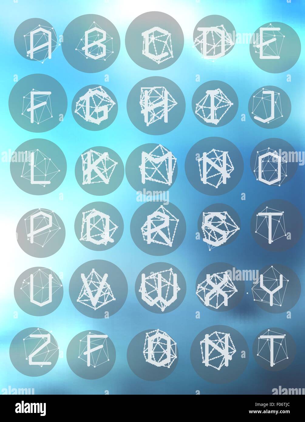 Polygonal geometric font Stock Vector Image & Art - Alamy