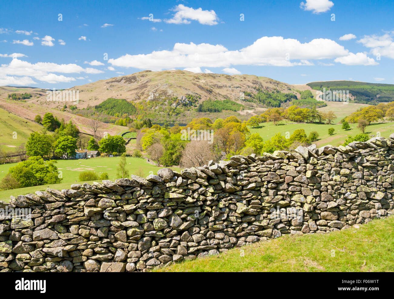 Dry stone wall near Ullswater. Lake District National Park, Cumbria ...
