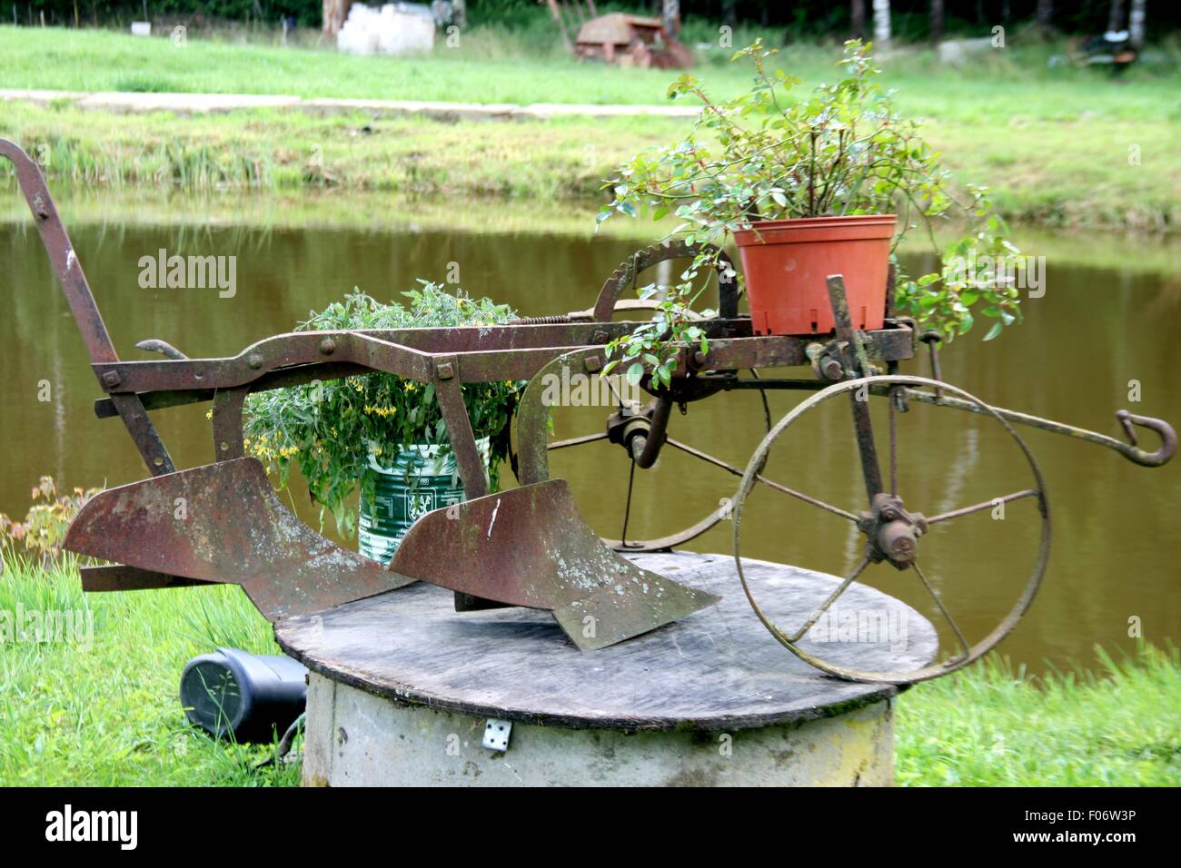 Homemade plant pot Stock Photo - Alamy
